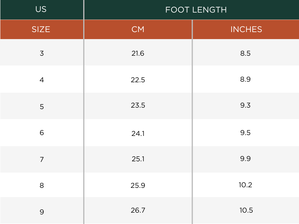 Size Guide – Muck Boots NZ